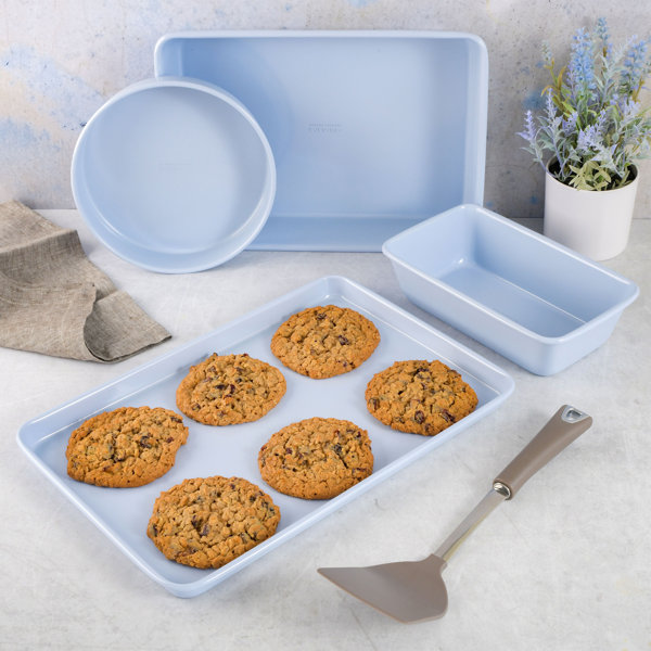 Martha Stewart Everyday 4 Piece Carbon Steel Colored Bakeware Set In Lavender | Wayfair